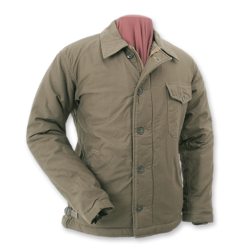 US NAVY A-2 DECK JACKET OLIVE