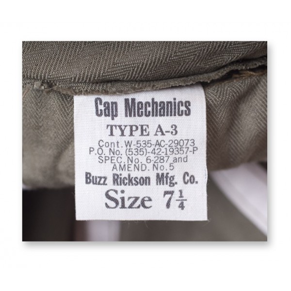 TYPE A-3 MECHANICS CAP