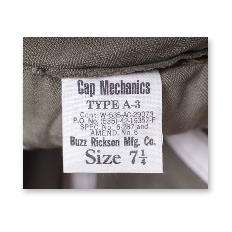 TYPE A-3 MECHANICS CAP